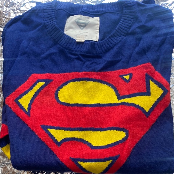 Sweaters | Superman Logo Blue Sweater | Poshmark